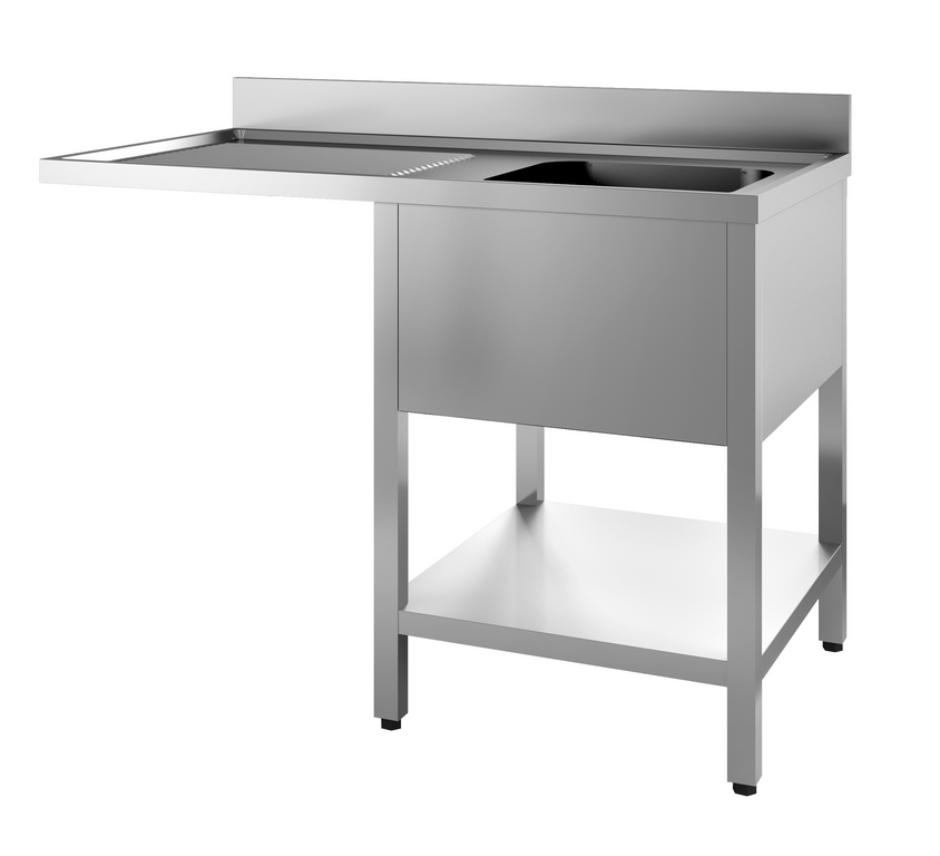 Plonges inox 1 bac 700 plonge pro avec etagere et lave-vaisselle démontable largeur 1 à droite ...
