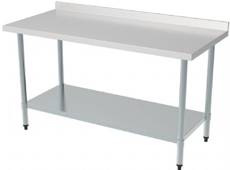 Tables de travail inox 700 table de travail inox étagère avec dosseret démontable largeur ...