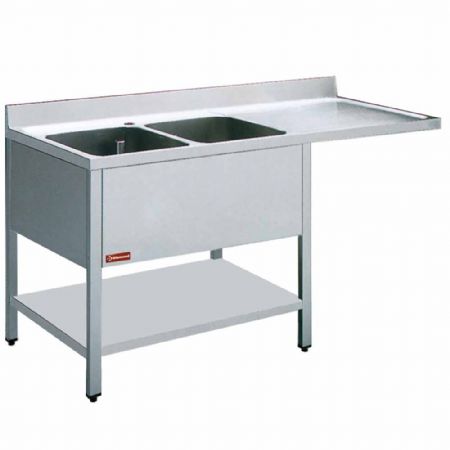 Plonges inox 2 bacs | BBR CHR Plonge et table inox