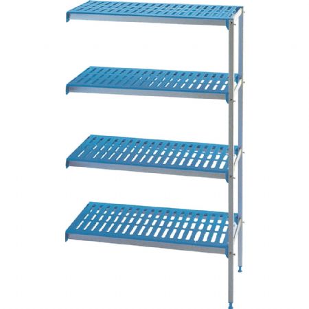 Étagères type rayonnage Rayonnage angulaire en aluminium GN 4 niveaux - 745 x 500 x 1750mm | RAA ...